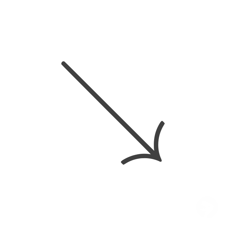 Down Right Arrow Symbol (↘)